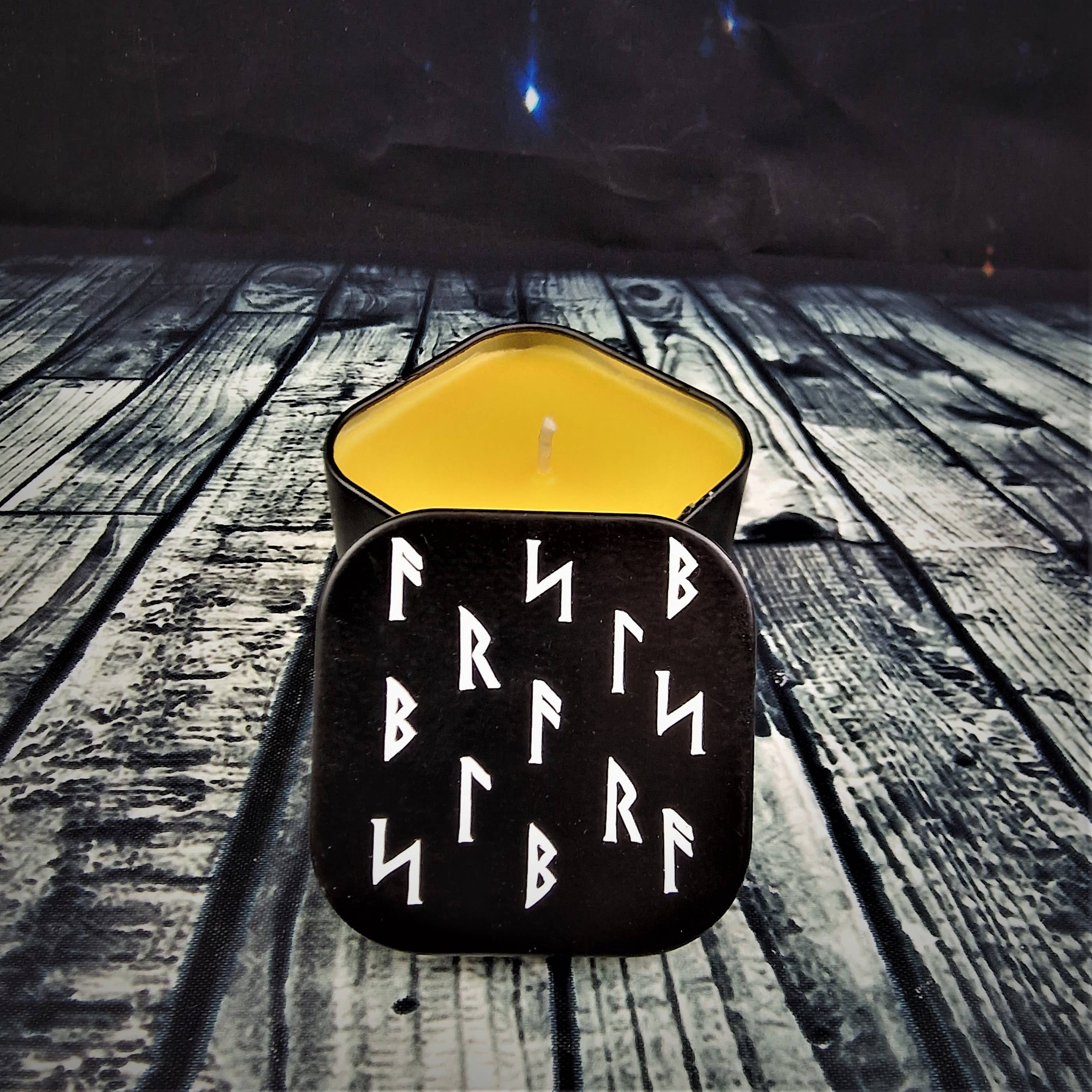 Freya's Tears Rune Candle Tin – Valholl Trading Company